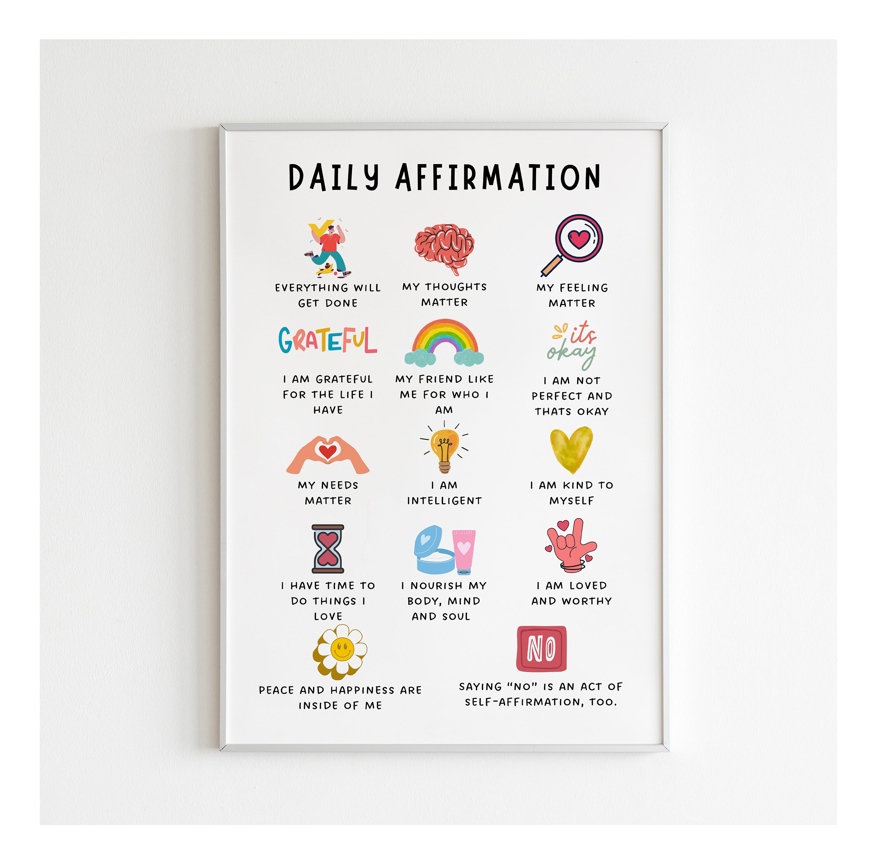 Daily Affirmations Positive Affirmations, Office Decor, Therapy Office ...