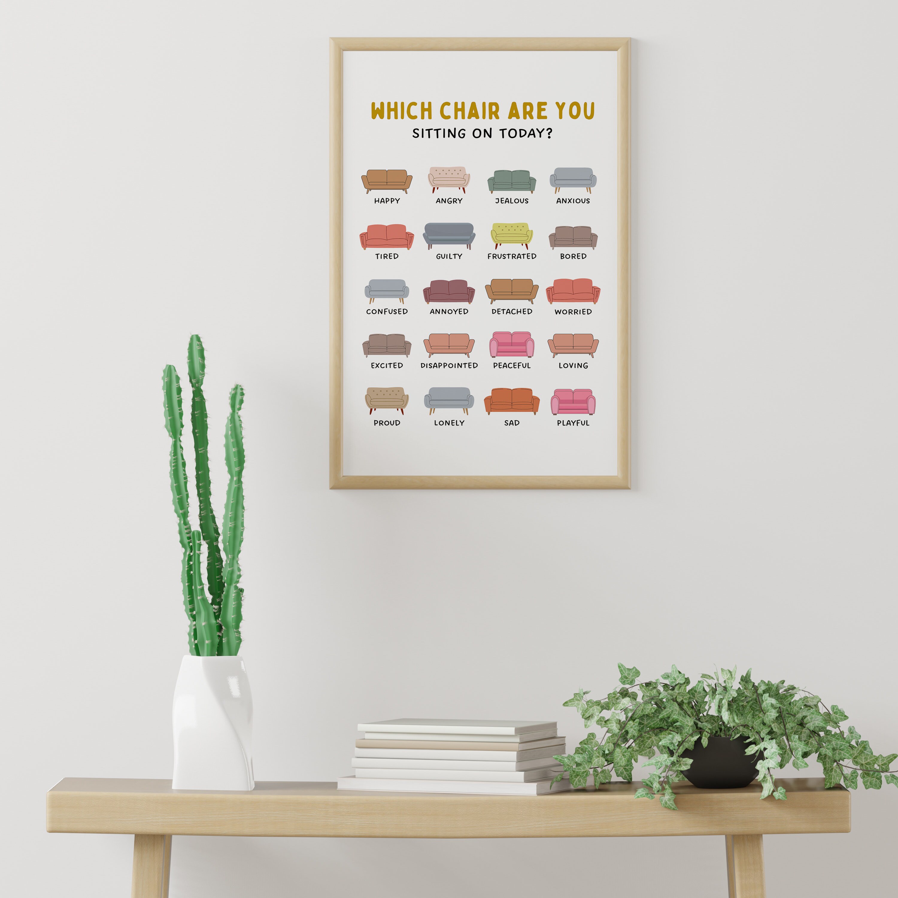 Emotions Prints | Digital Poster, School Counsellor Posters ...