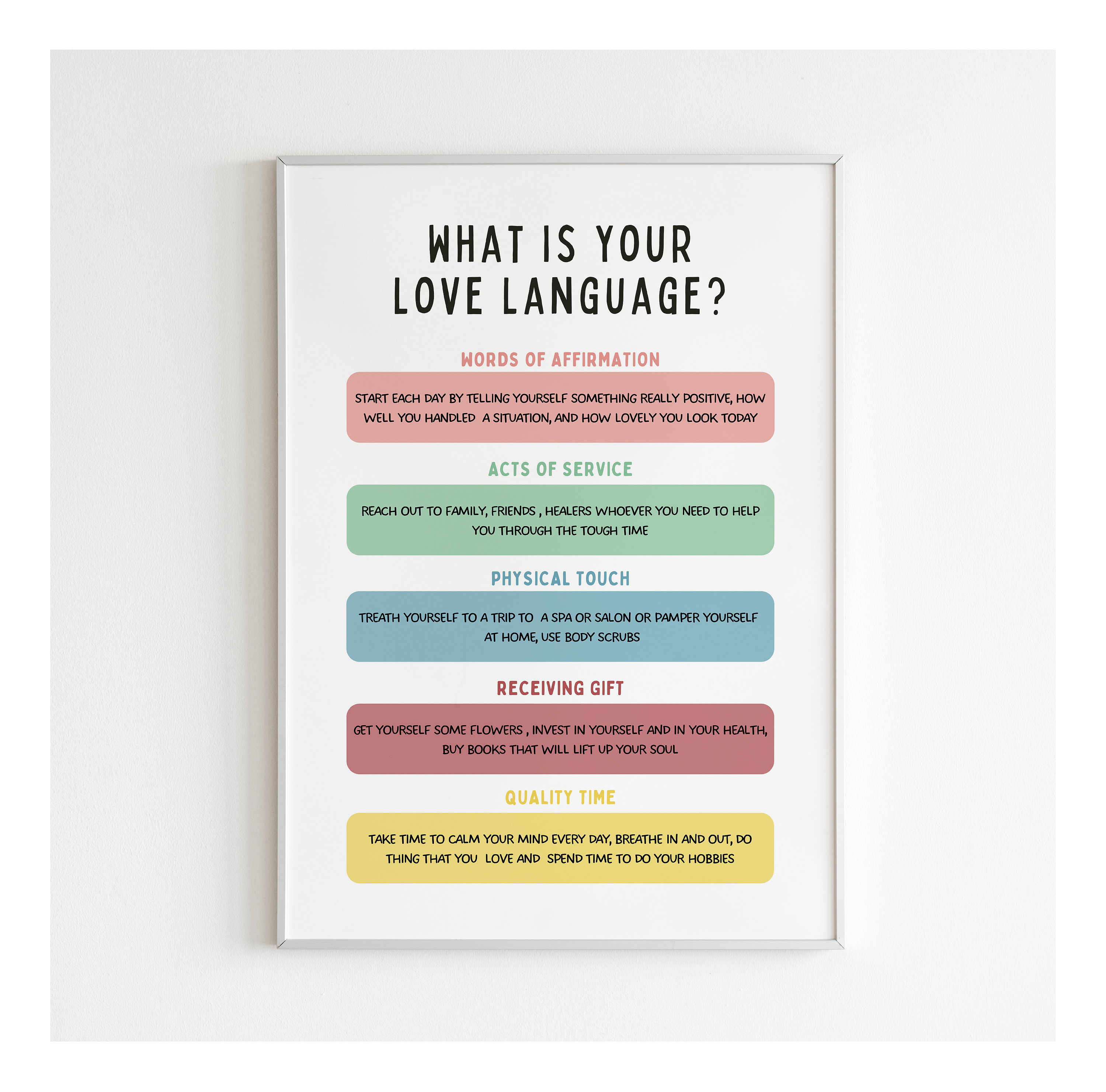 Love Language Poster | Therapy Office Decor (digital Download) - Etsy