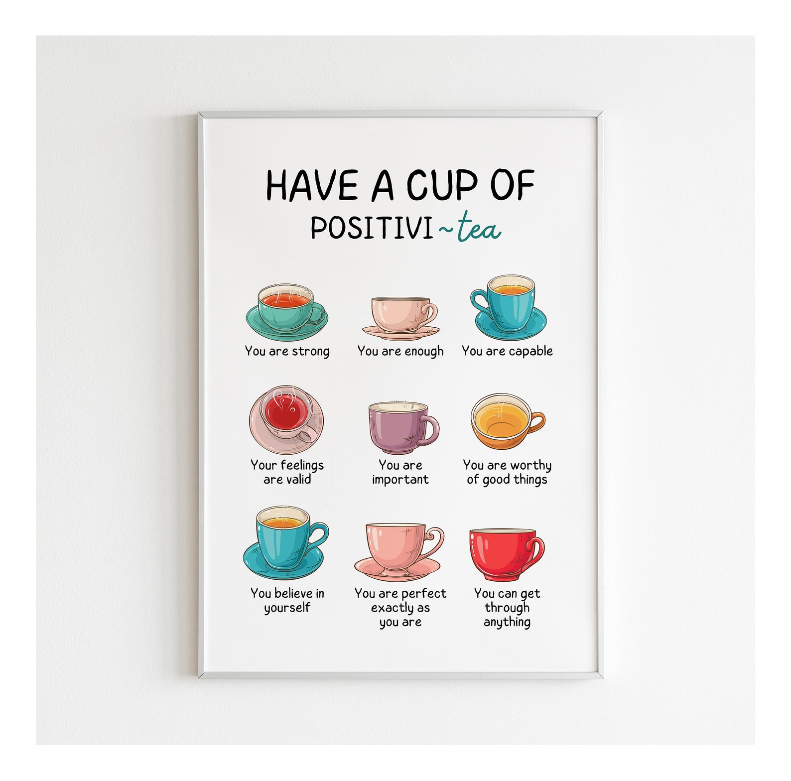 Positivity Office Decor Mental Health Positive Self Talk - Etsy