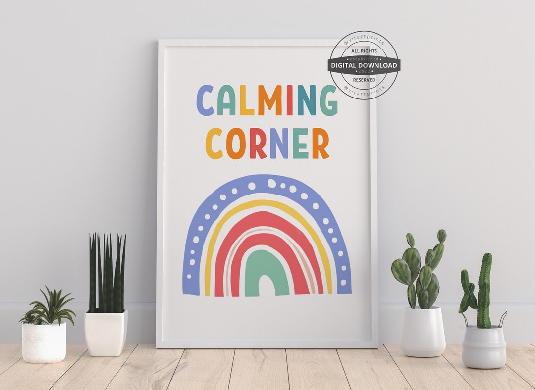 Calm Corner Therapy Office Decor, School Counselor, CBT DBT Theraphy ...