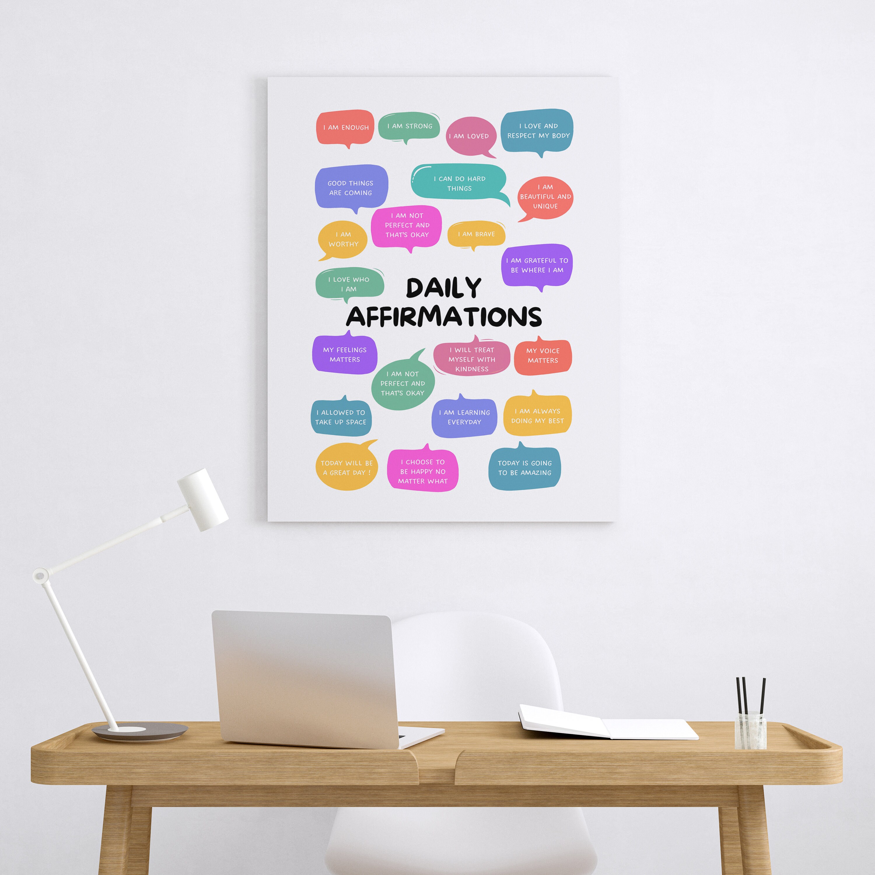 Daily Affirmations Therapy Office Decor School Counselor CBT DBT ...