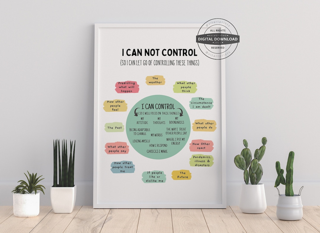 I Can Not Control | Therapy Office Decor School Counselor Therapy ...