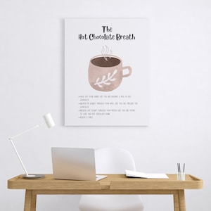 Breathing Technique Kids Poster | Hot Chocolate Breath, Calming Corner ...