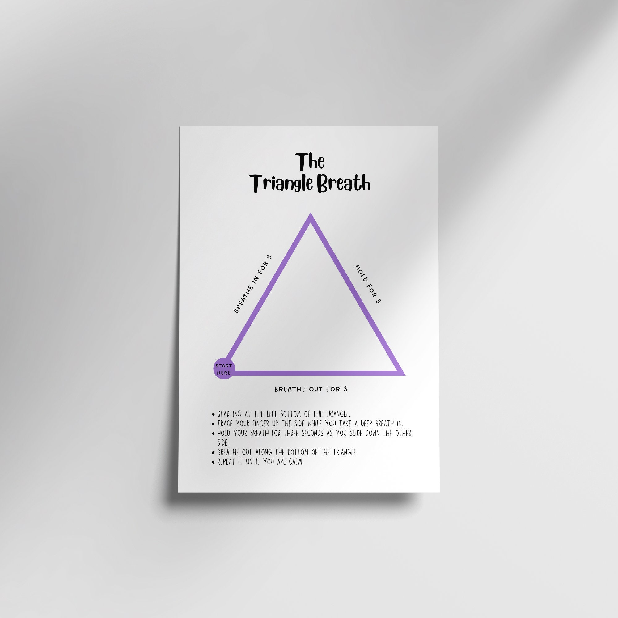 Triangle Breath Grounding Technique Therapy Office Decor - Etsy