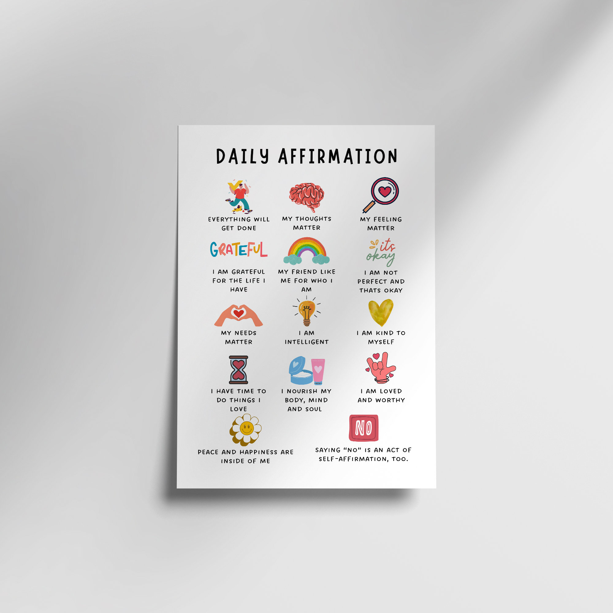 Daily Affirmations Positive Affirmations, Office Decor, Therapy Office ...