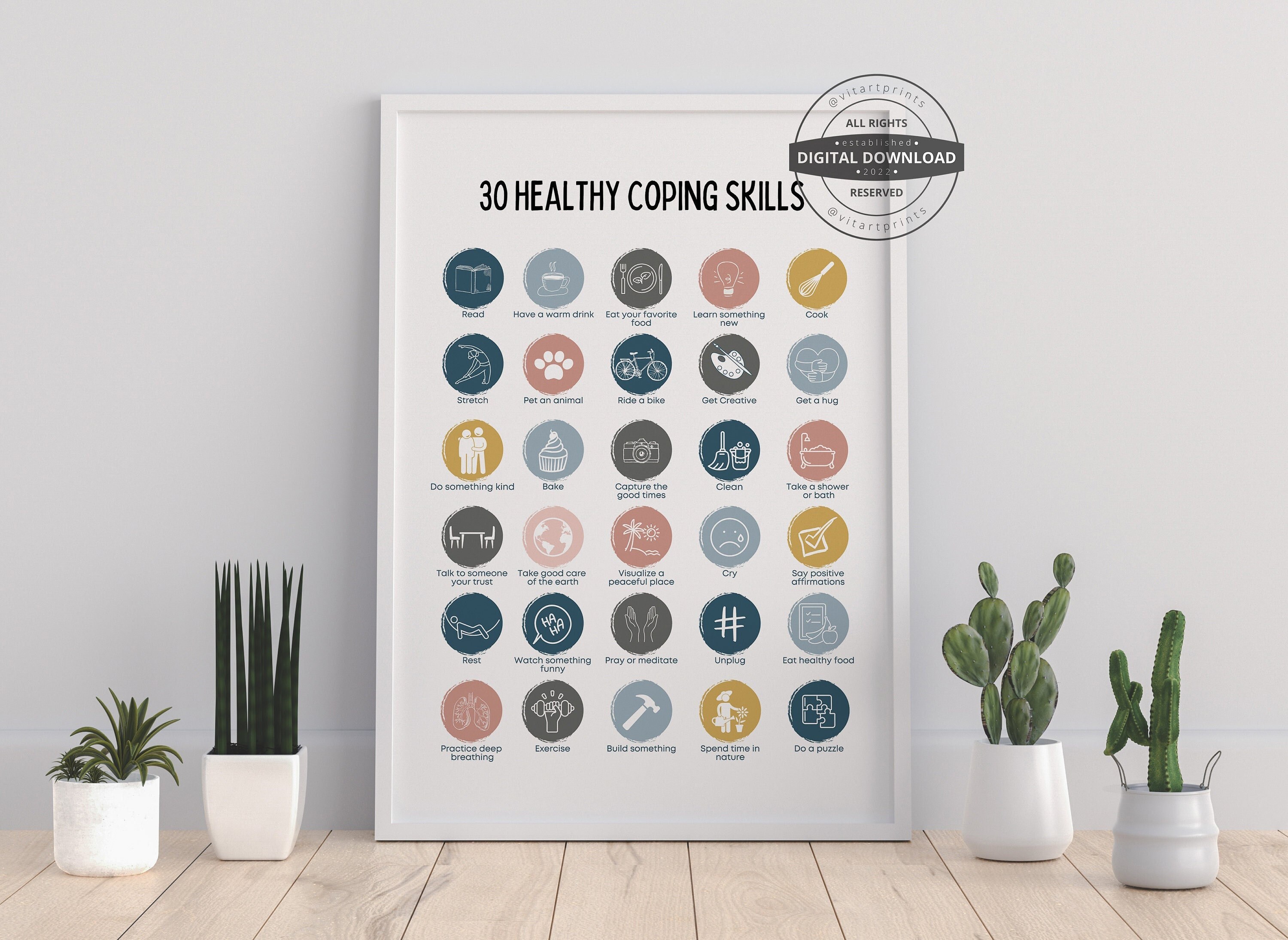 Coping Skill Therapy Office Decor Mental Health School - Etsy