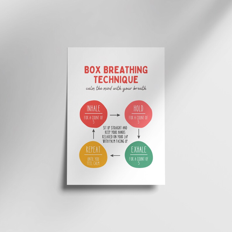 Breathing Technique | Office Decor, Therapy Office, School Counselor ...