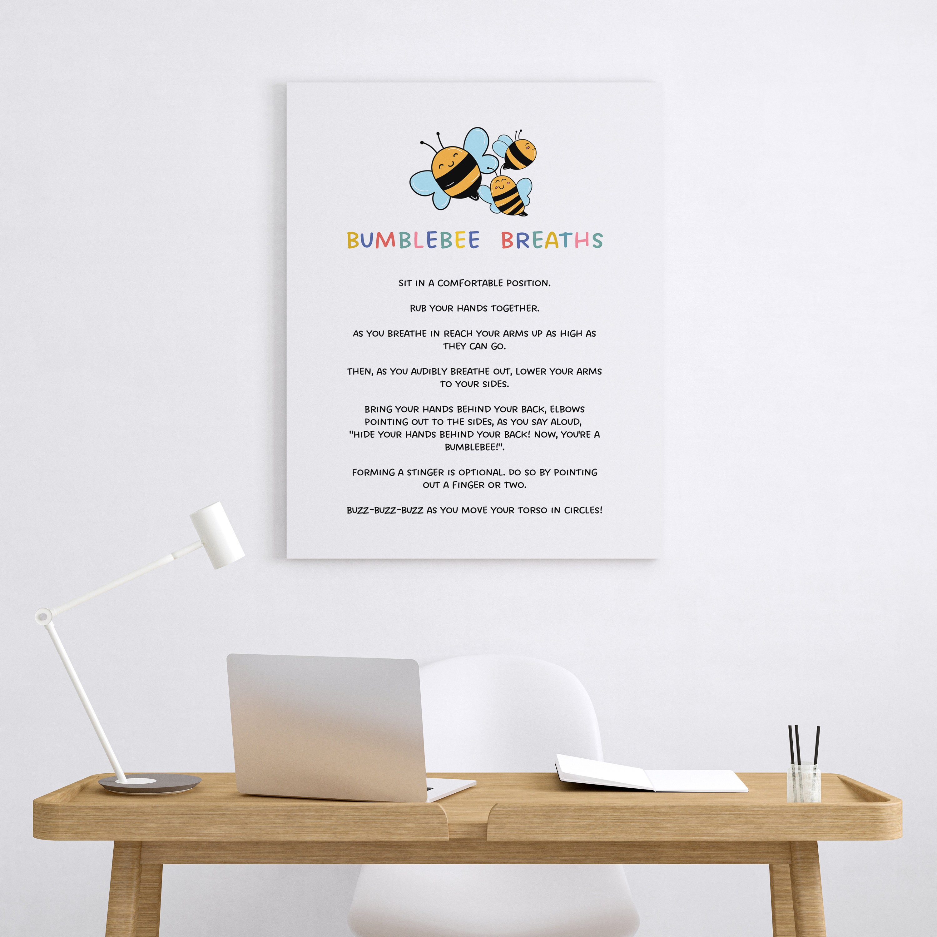 Bumblebee Breathing Grounding Technique Therapy Office Decor School ...