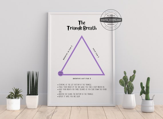 Triangle Breath Grounding Technique Therapy Office Decor - Etsy