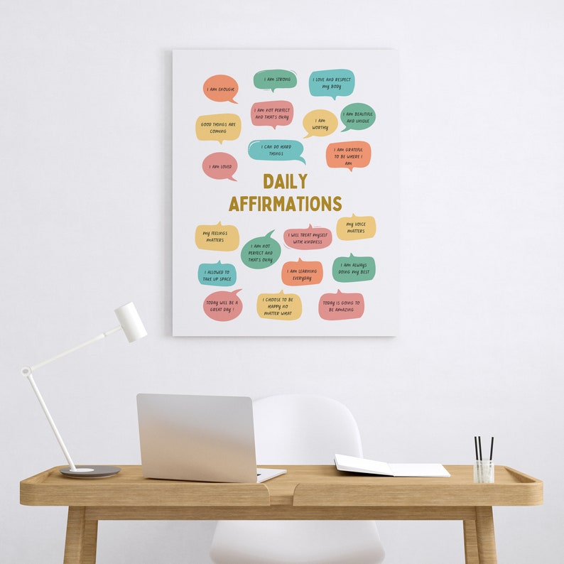 Daily Affirmations | Positive Affirmations, Office Decor, Therapy ...