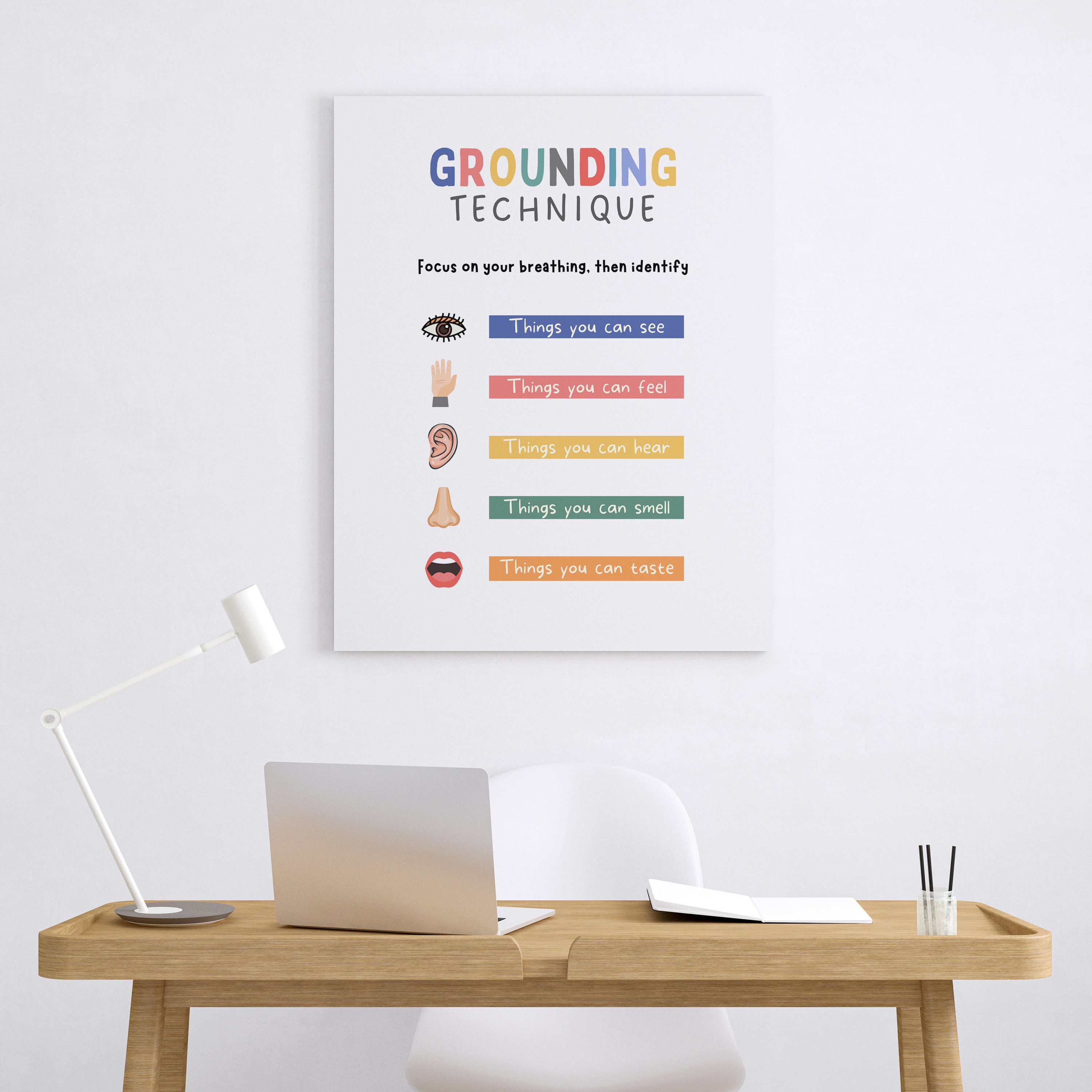 Grounding Technique Office Decor Therapy Office School Counselor CBT ...