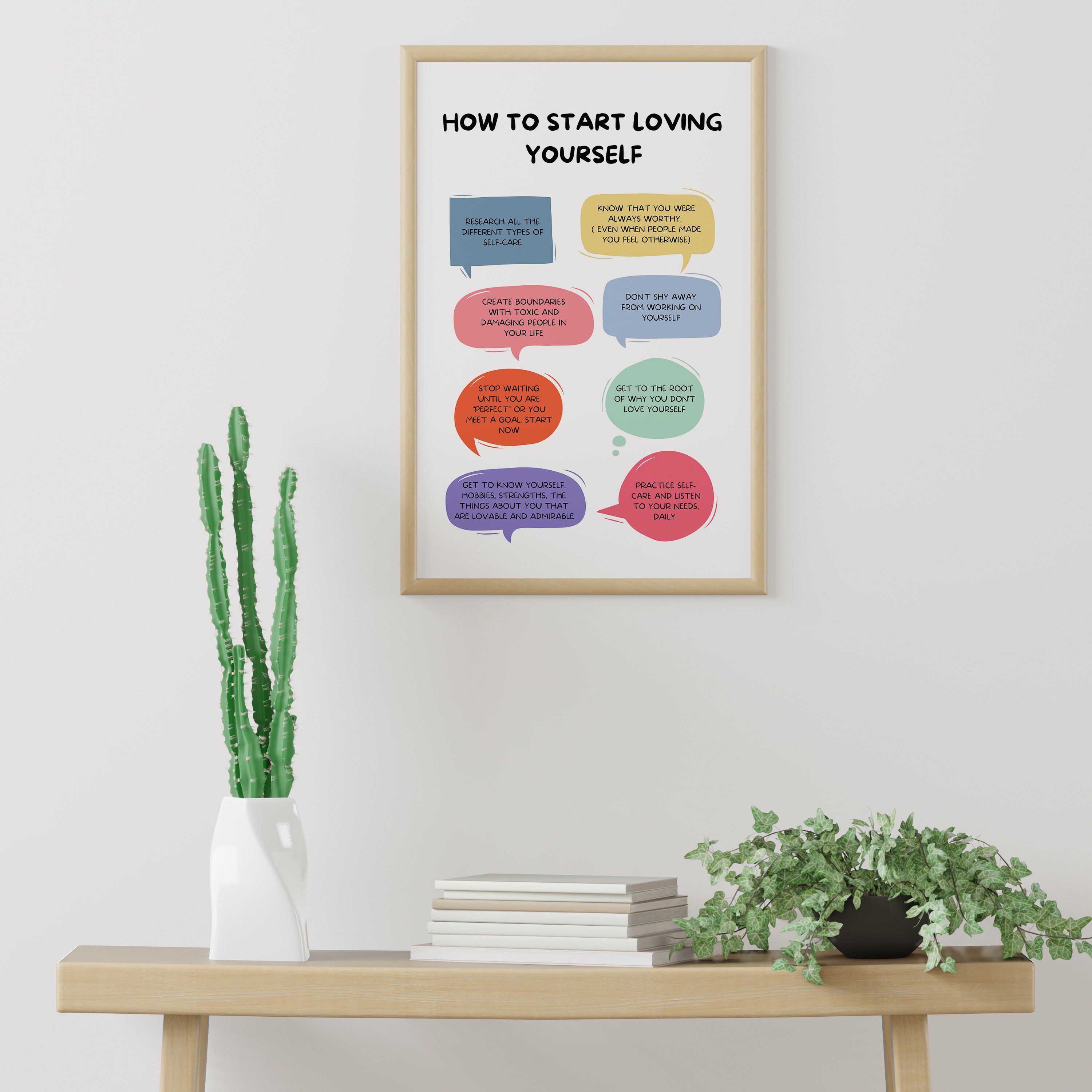Self Care Positive Affirmations Therapy Office Decor School - Etsy