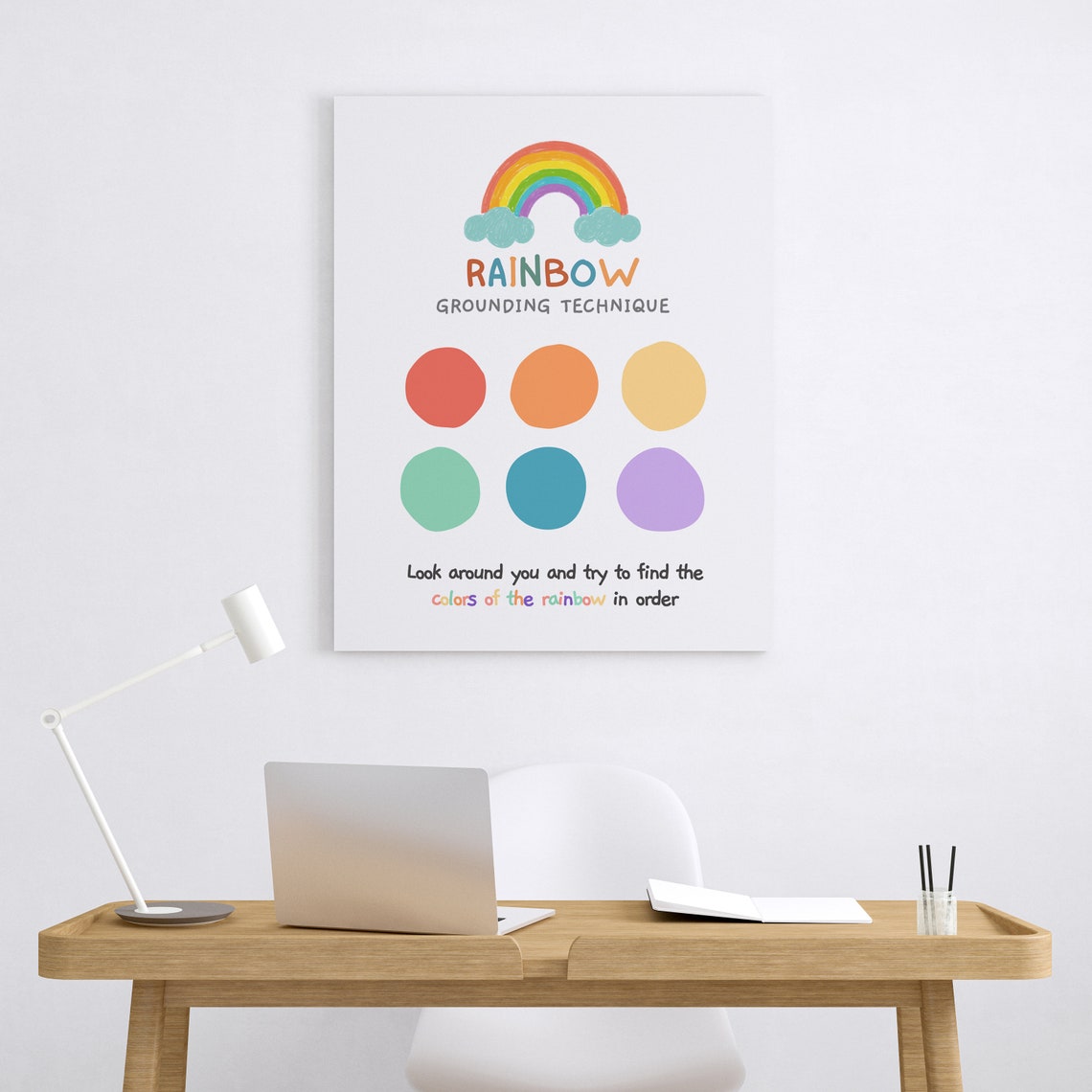 Grounding Technique Rainbow Emotions Educational Posters - Etsy