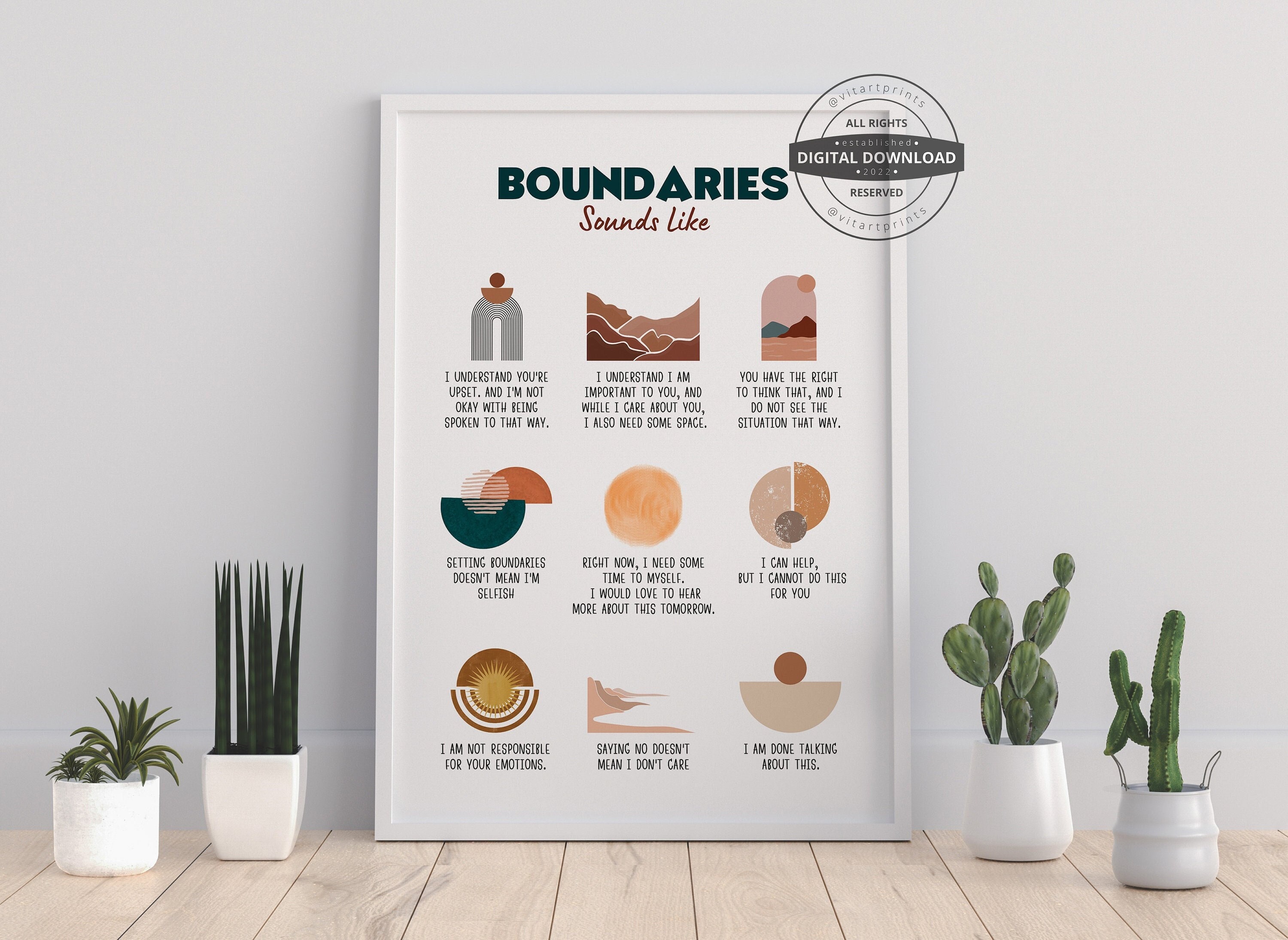 Boundaries Sound Like Boundary Poster Self Esteem Self Respect - Etsy