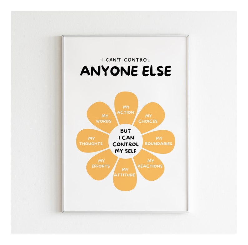 I Cannot Control Therapy Office Decor School Counselor - Etsy