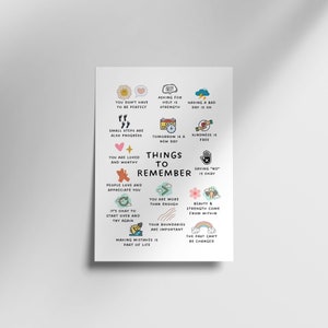 Things to Remember Poster | Therapy Office Decor (digital Download) - Etsy