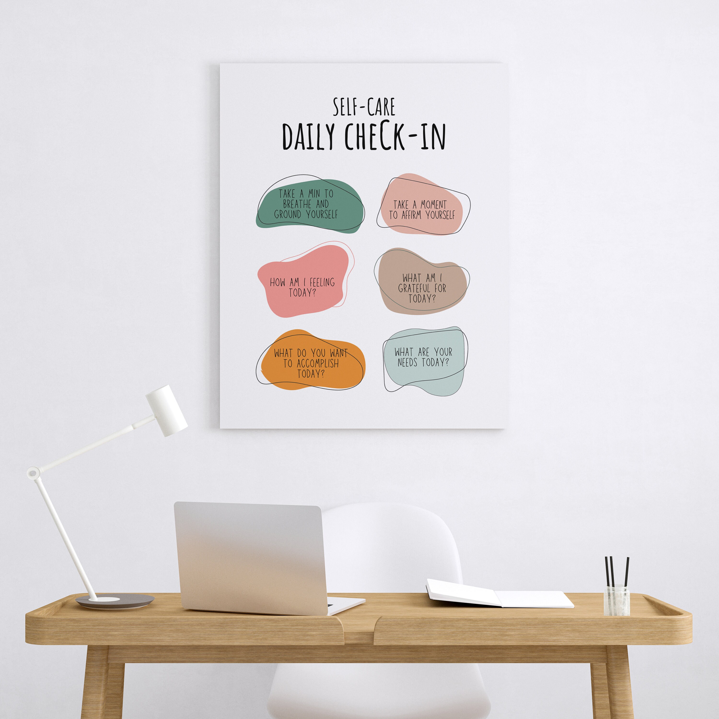 Daily Check in Mental Health, Therapy Office Decor, Daily Checklist ...