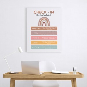 Feelings Check in Poster Emotional Regulation Mental Health Self Care ...