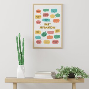 Daily Affirmations Positive Affirmations, Office Decor, Therapy Office ...