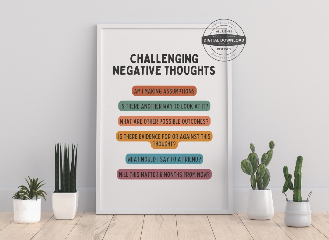 Challenging Negative Thoughts | Office Decor, Confidential, School ...