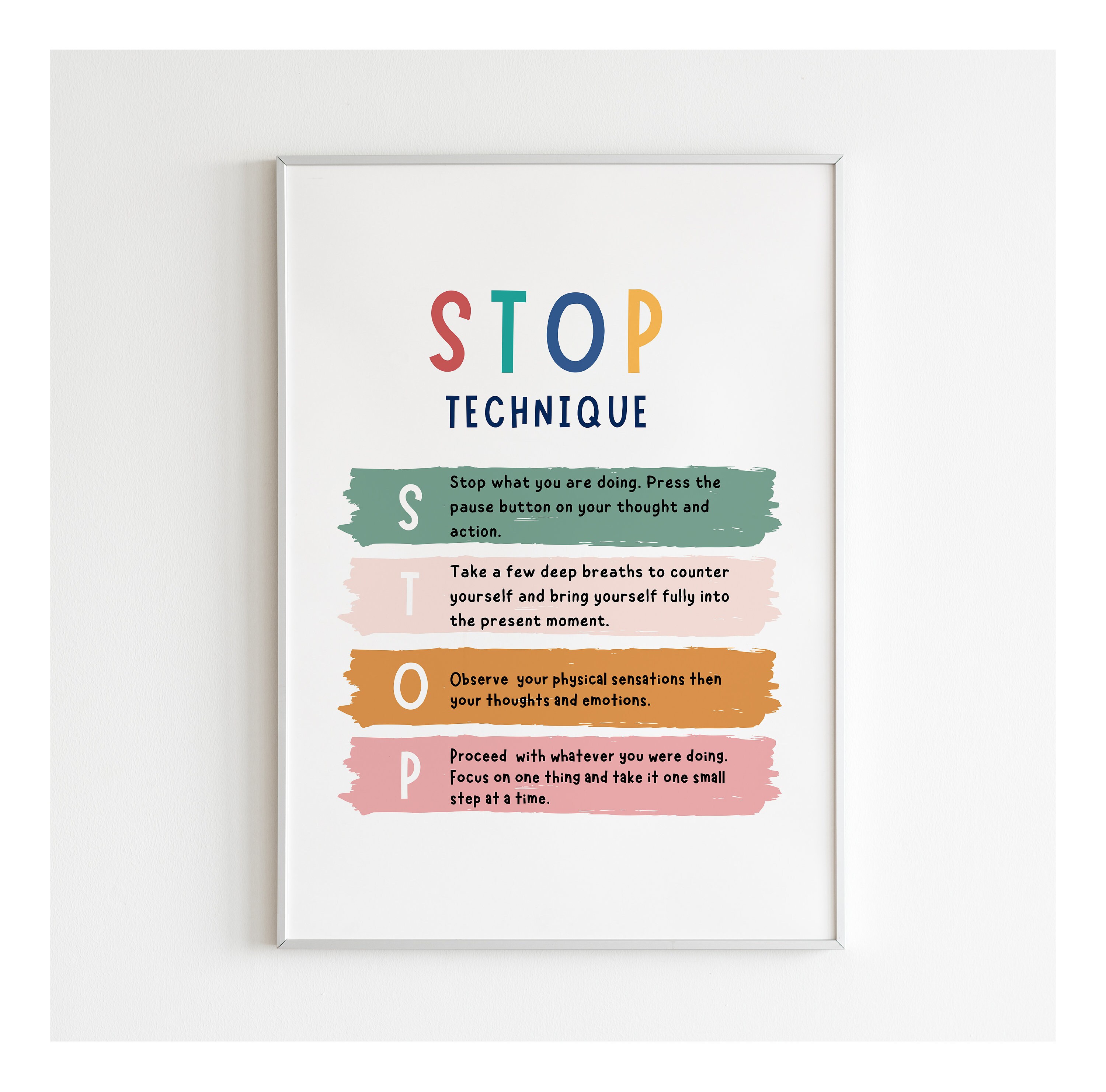 STOP | Mental Health, Therapy Office Decor, School Counselor, Feeling ...