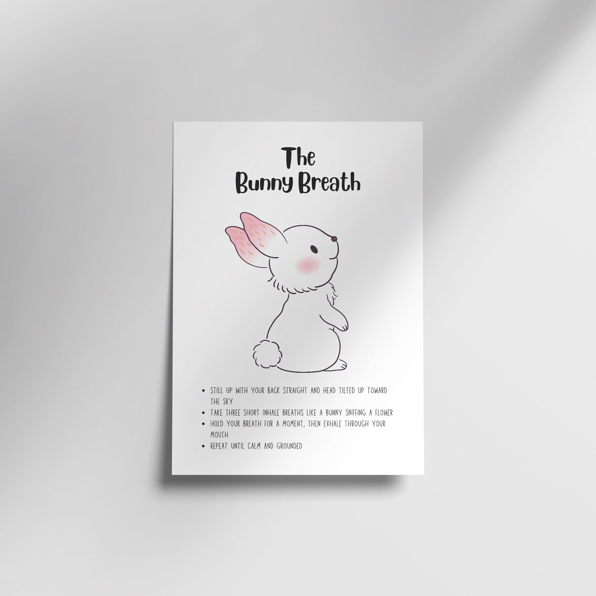Bunny Breath | Grounding Technique Therapy Office Decor School ...
