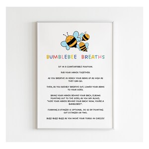 Bumblebee Breathing | Grounding Technique Therapy Office Decor School ...
