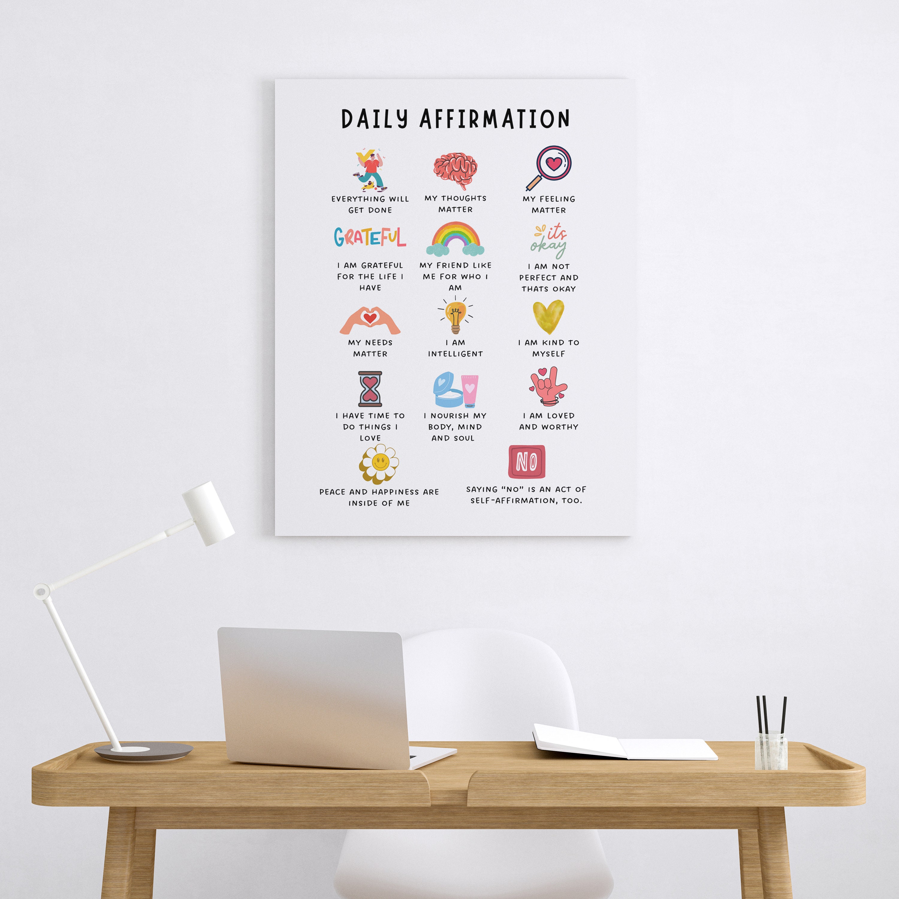 Daily Affirmations Positive Affirmations, Office Decor, Therapy Office ...