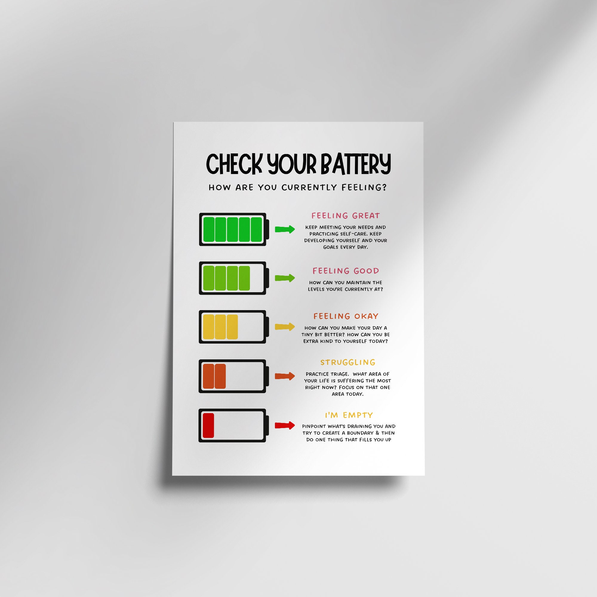 Check Our Battery Feelings and Emotions CBT DBT School Counseling ...