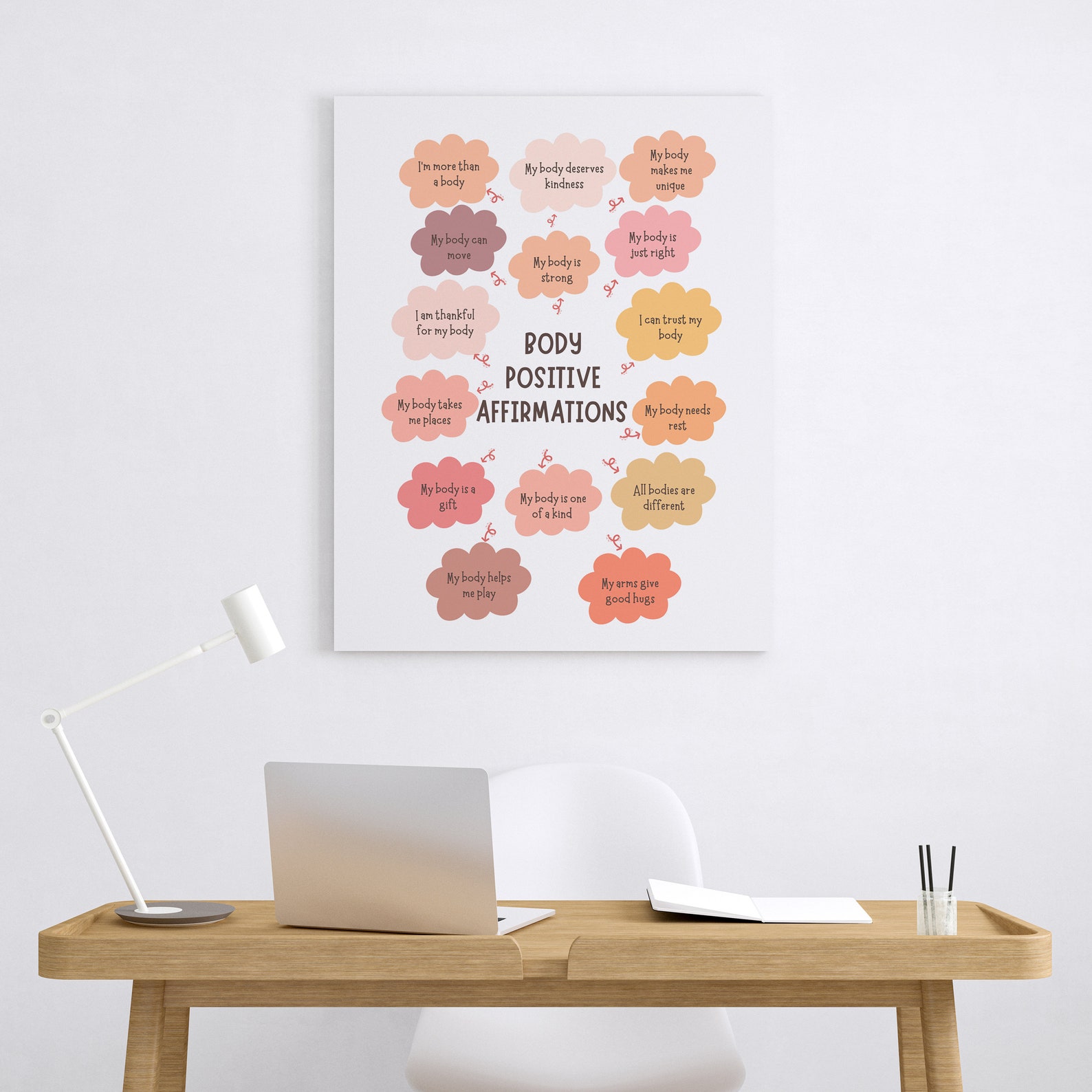Body Positive Affirmations Office Decor Therapy Office Decor School ...