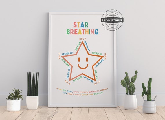 Star Breathing Poster Calming Corner Feeling Poster Therapy - Etsy