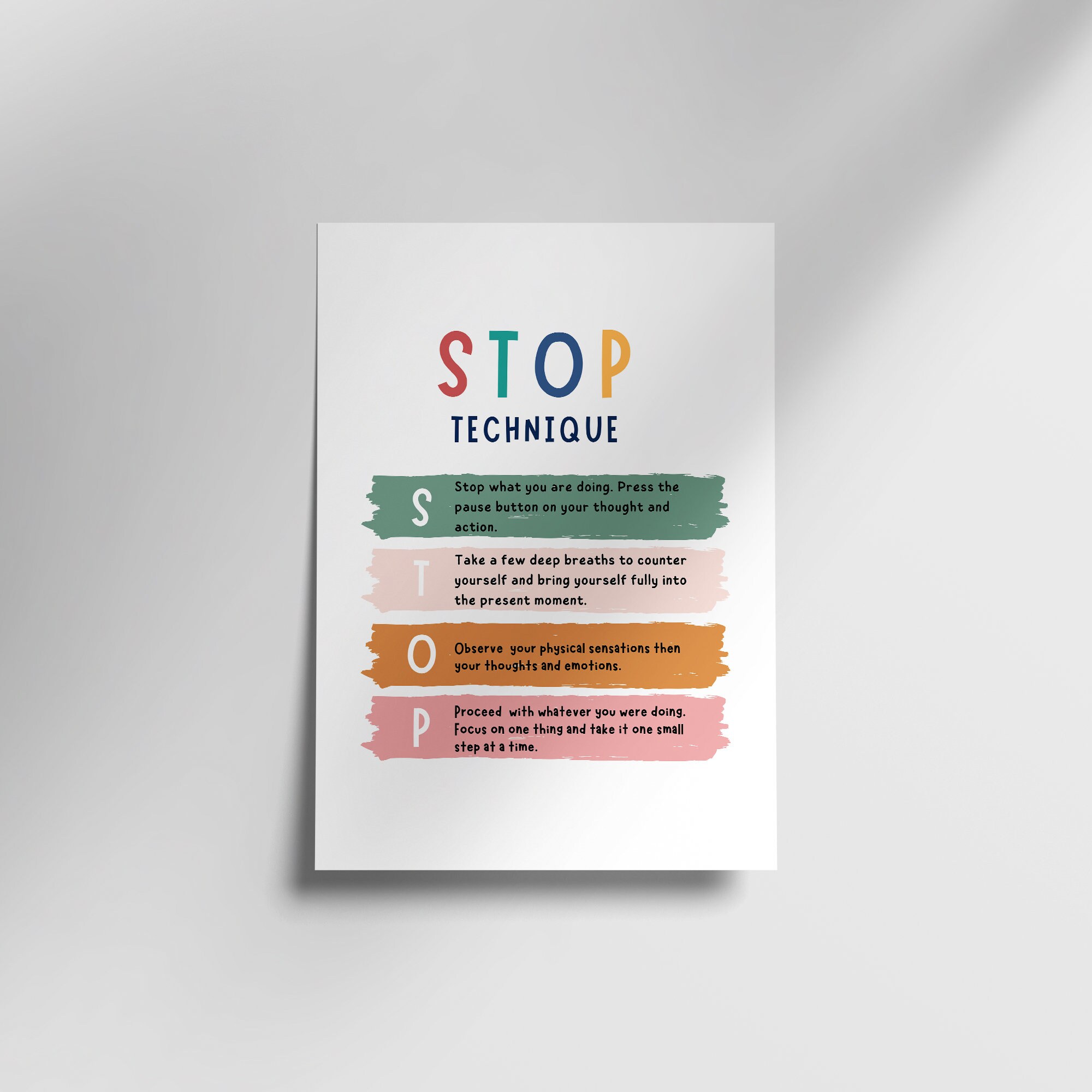STOP | Mental Health, Therapy Office Decor, School Counselor, Feeling ...