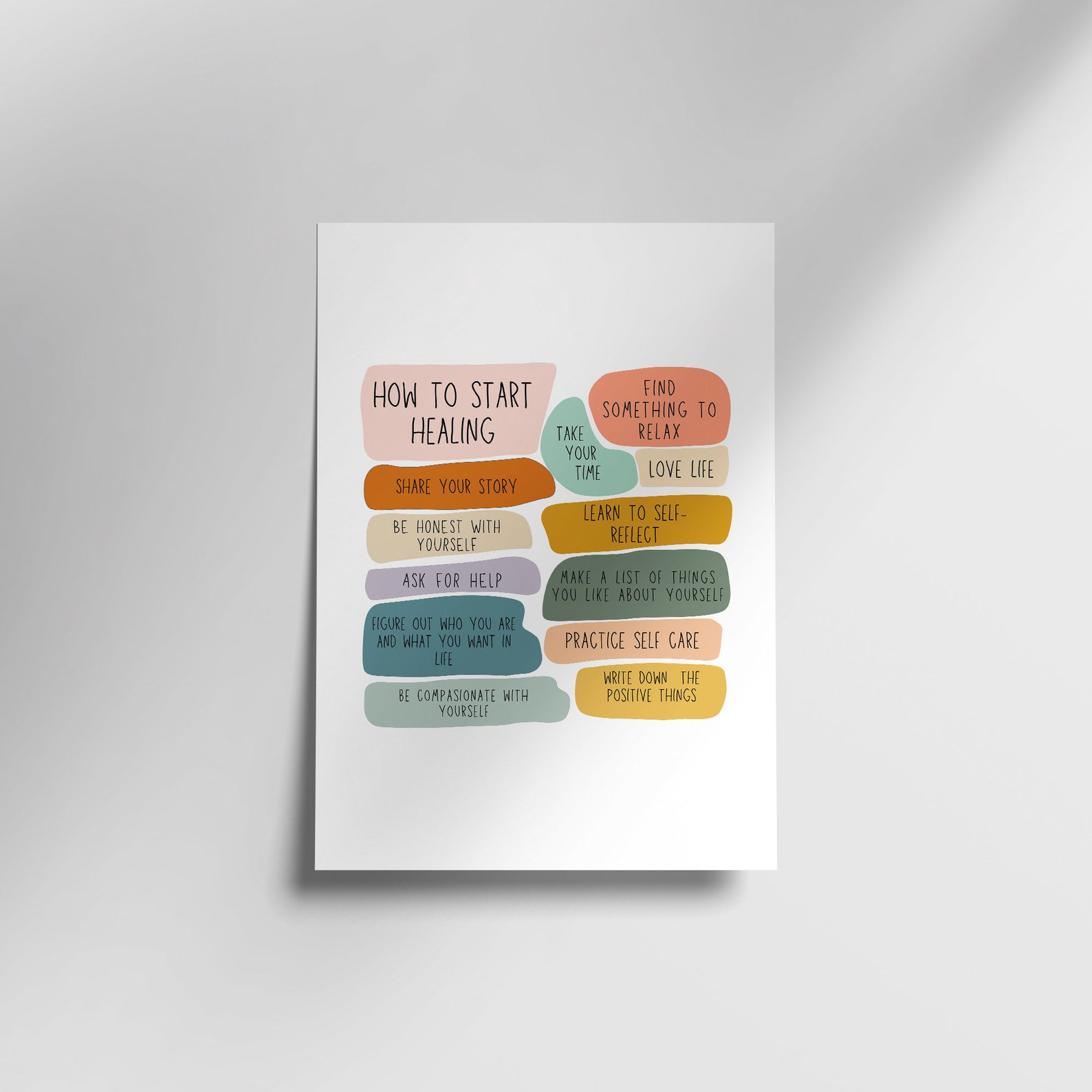 Start Healing Therapy Office Decor Mindfulness Poster - Etsy