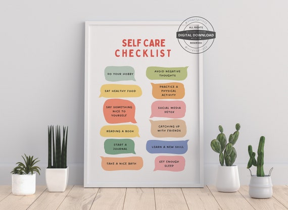 Self Care Positive Affirmations Office Decor Therapy Office - Etsy