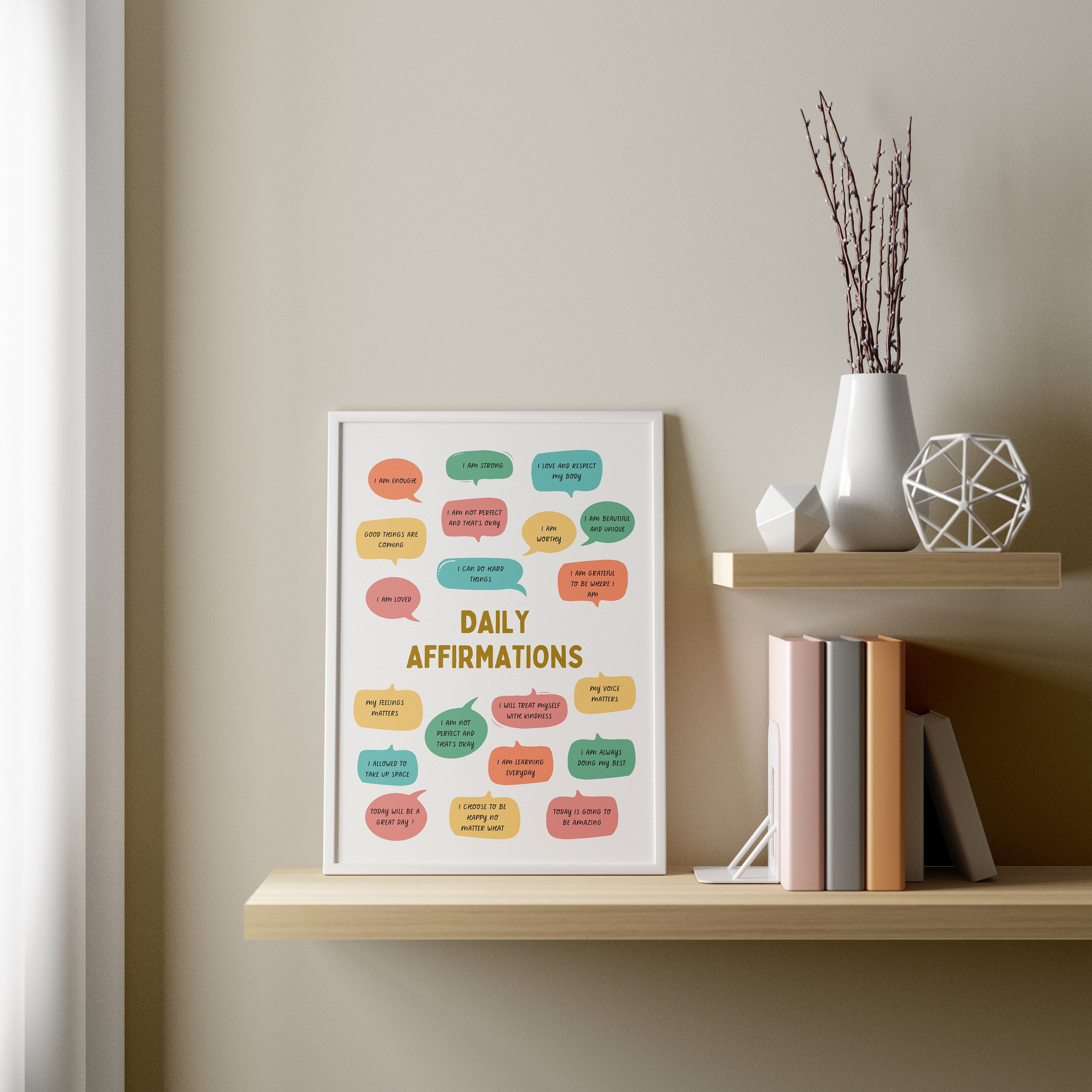 Daily Affirmations Positive Affirmations Office Decor - Etsy