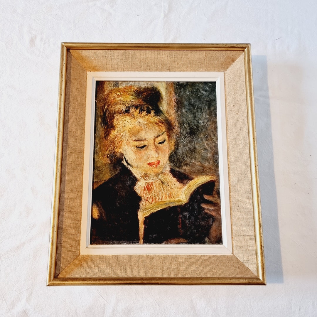 Painting With Beautiful Reproduction of 1938 by Renoir the Reader ...