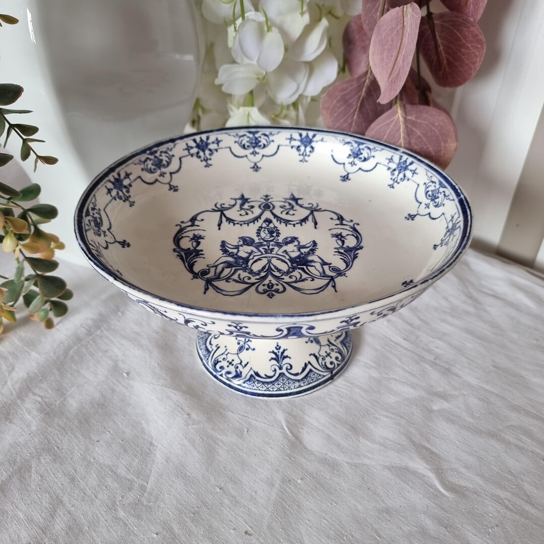 Antique Moustiers Compotier Plate Jules Vieillard Bourdeux Berein on ...