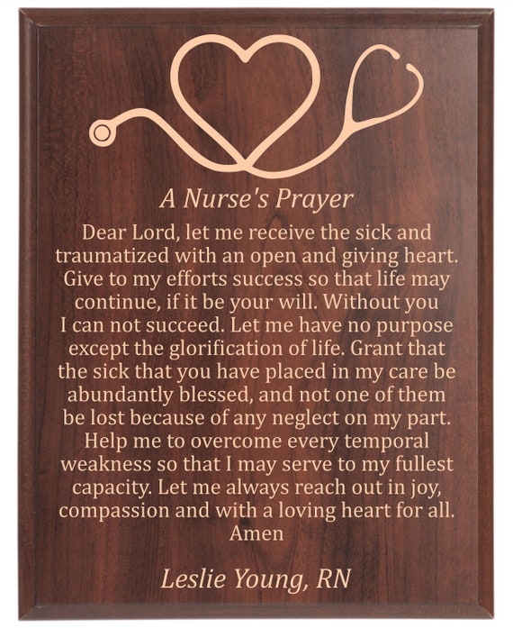 Nurse Prayer Plaque - Etsy
