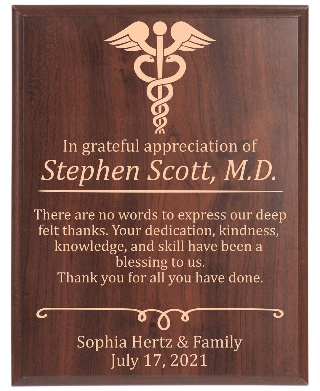 Doctor Thank You Plaque - Etsy