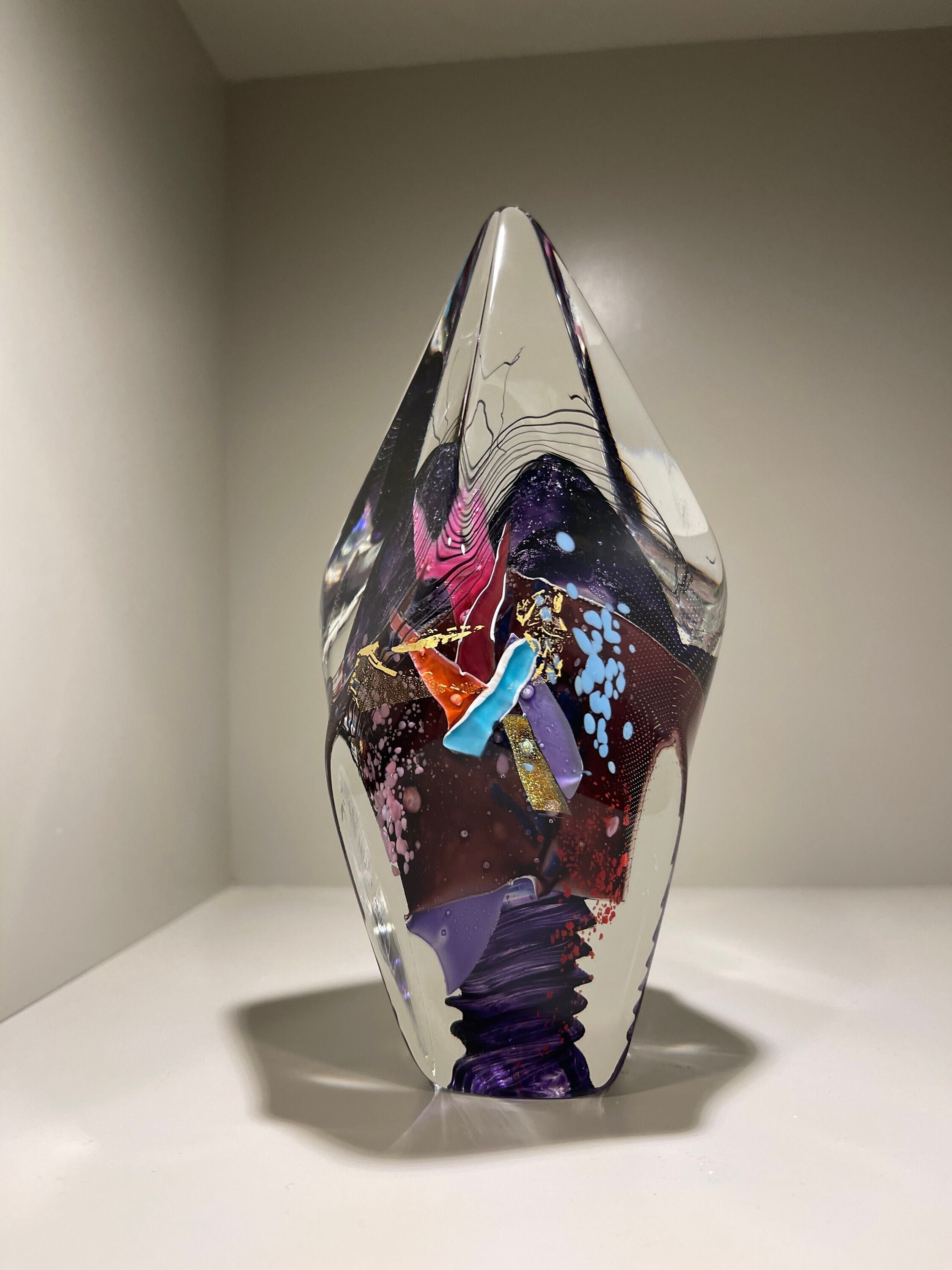 Purple Art Glass Sculpture - Etsy