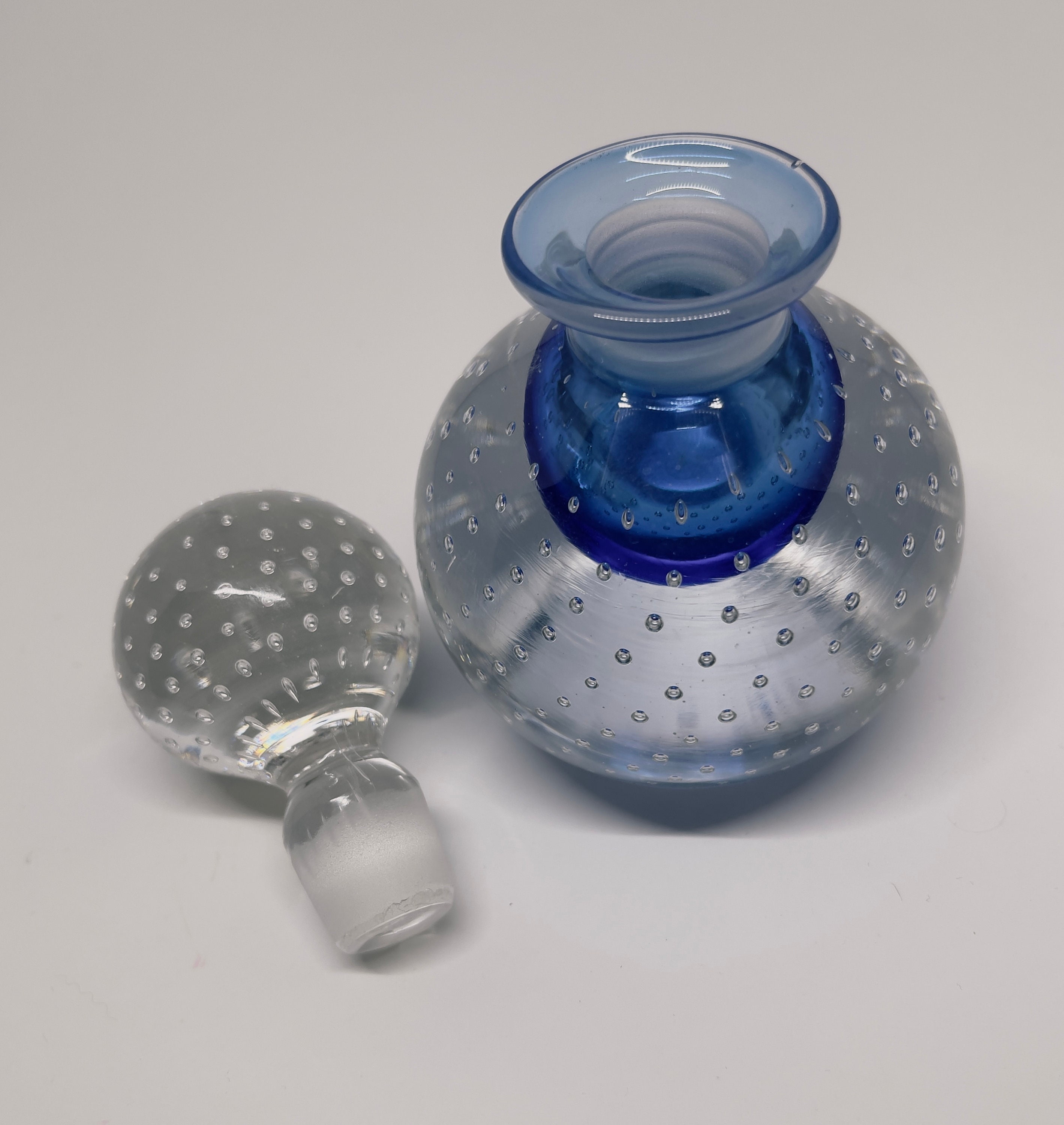 Blue Pairpoint Art Glass Perfume Bottle - Etsy