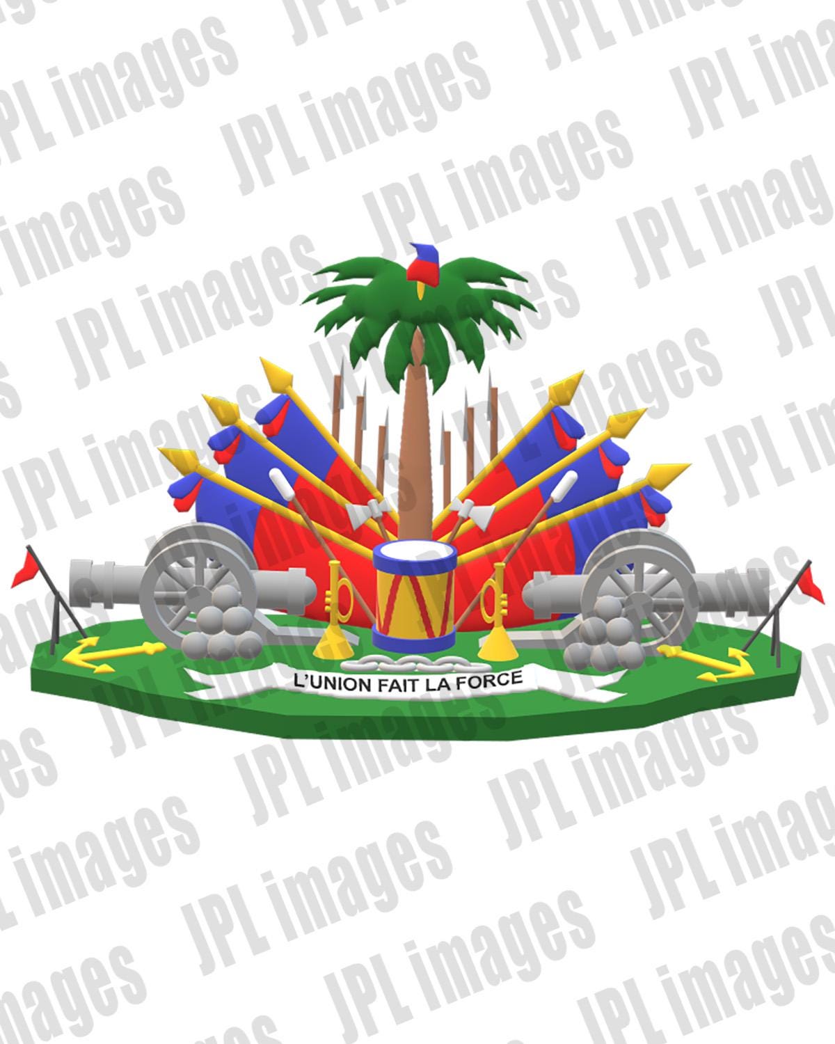 Haiti Haitian Flag Coat of Arms 2D Art Logo PNG File - Etsy