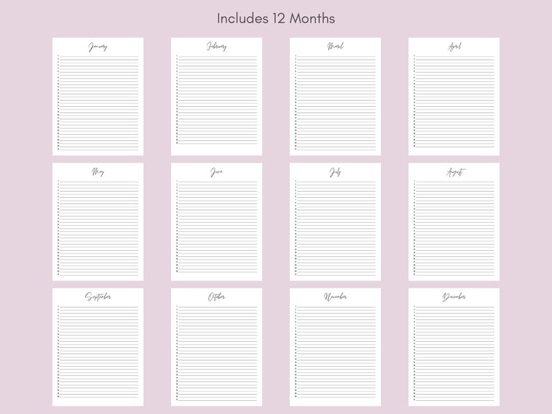 Printable Linear Calendar 2024 Monthly Planner 2024 A4, Letter Portrait ... Printable Linear Calendar 2024 Monthly Planner 2024 A4, Letter Portrait ...