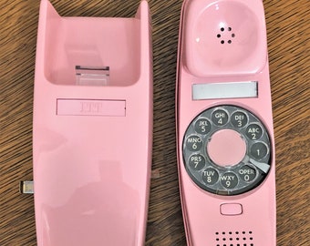 Pink Vintage Wall Phone - Etsy