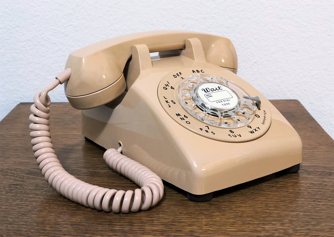 Restored Vintage ITT Model 500 Beige Rotary (pulse) Dial Desk Phone - Etsy