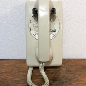 Restored Vintage Model 554 Ivory Rotary Dial Wall Phone Circa 1985 - Etsy