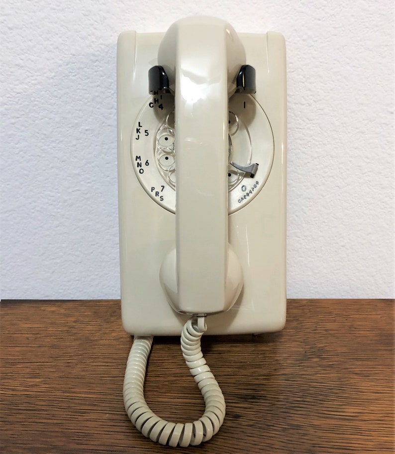 Restored Vintage Model 554 Ivory Rotary Dial Wall Phone Circa - Etsy
