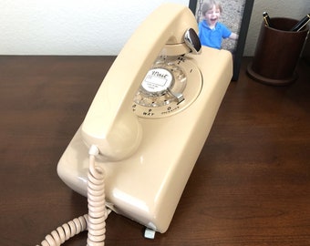 Working Restored Western Electric Bell System Model 554 White Rotary pulse Dial Wall Phone - Etsy