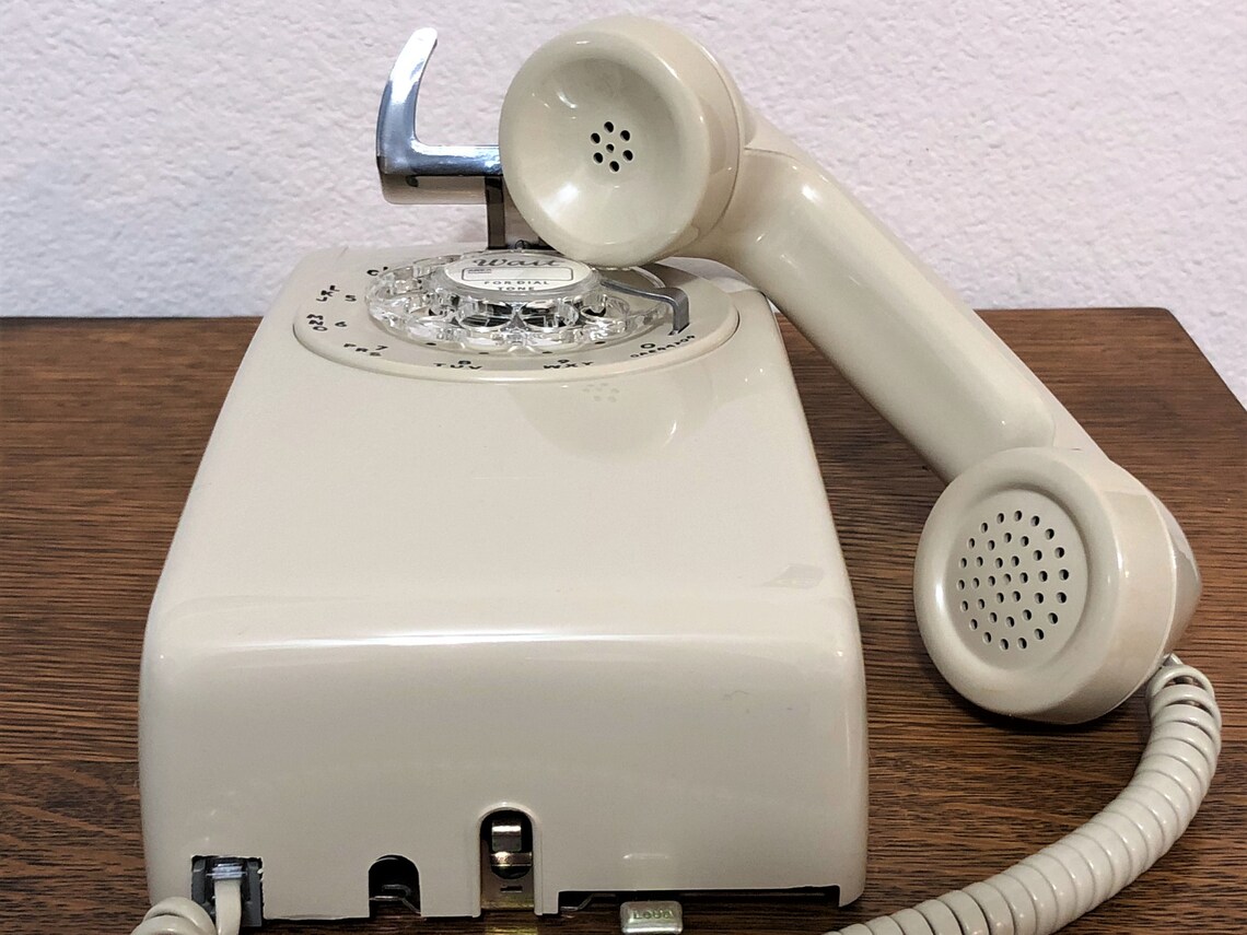 Restored Vintage Model 554 Ivory Rotary Dial Wall Phone Circa - Etsy